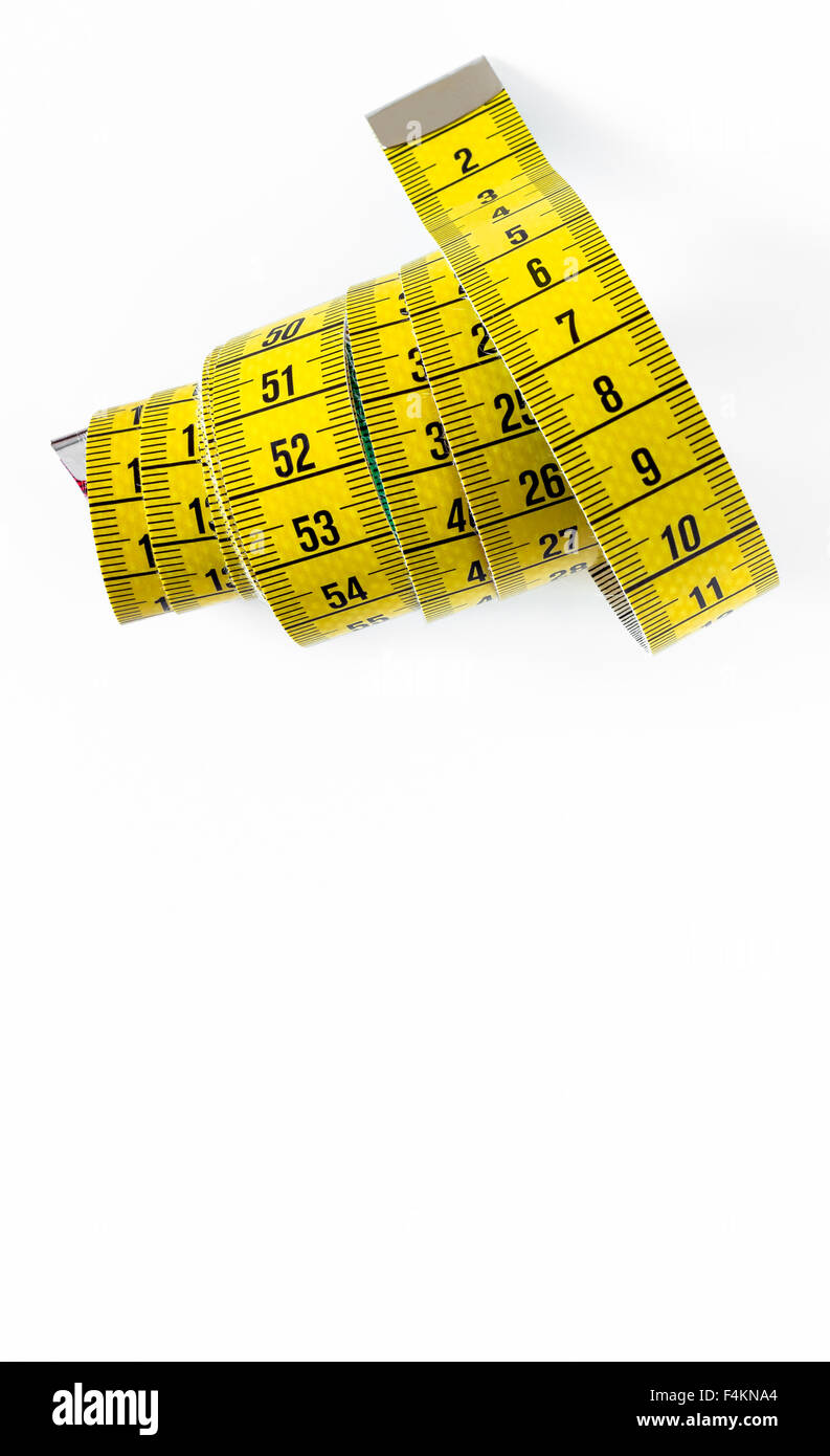 Top view of a tailor meter, isolated on white background Stock Photo ...