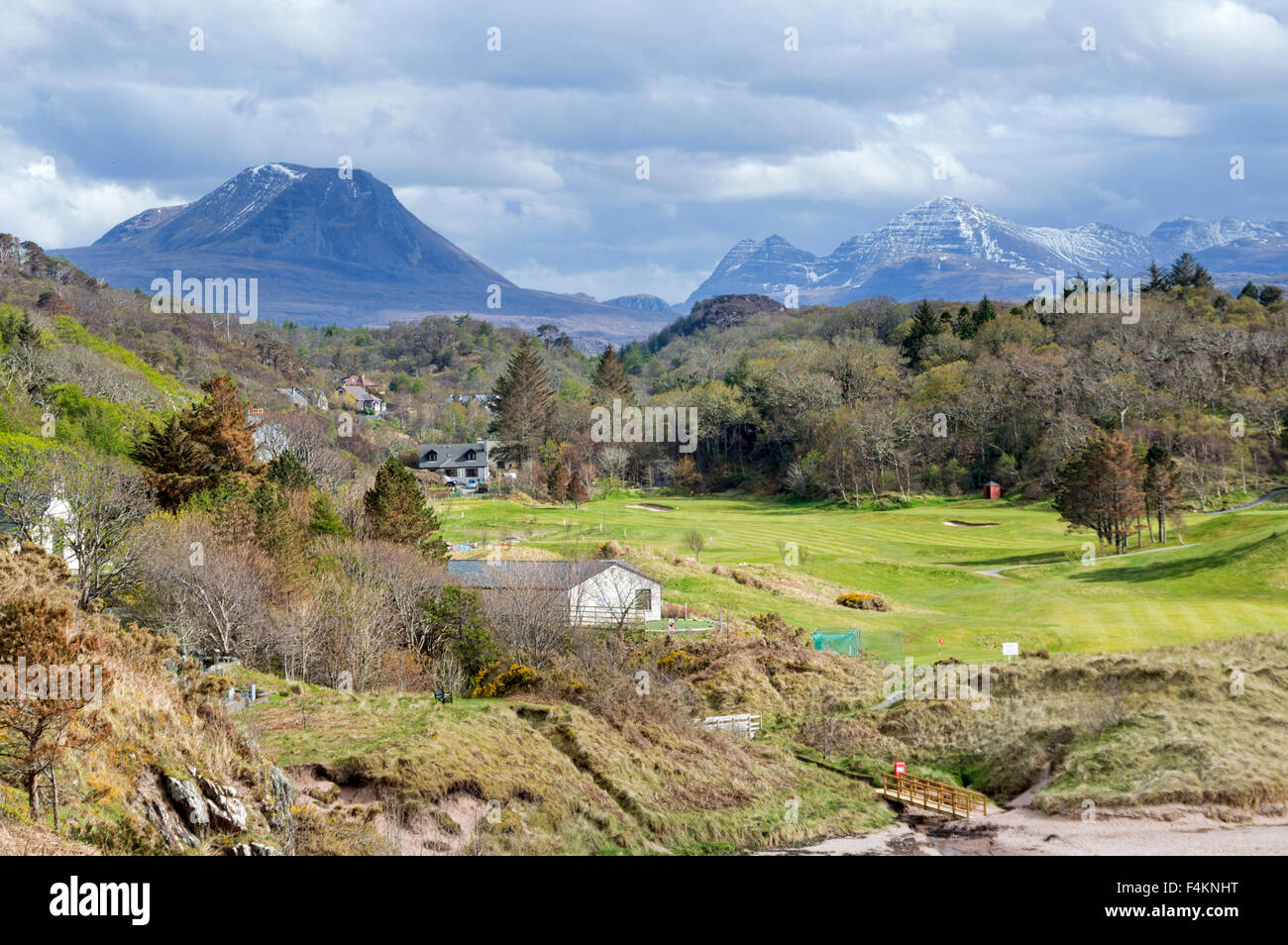 Gairloch Golf, Course, beach, Highland Scotland Stock Photo - Alamy