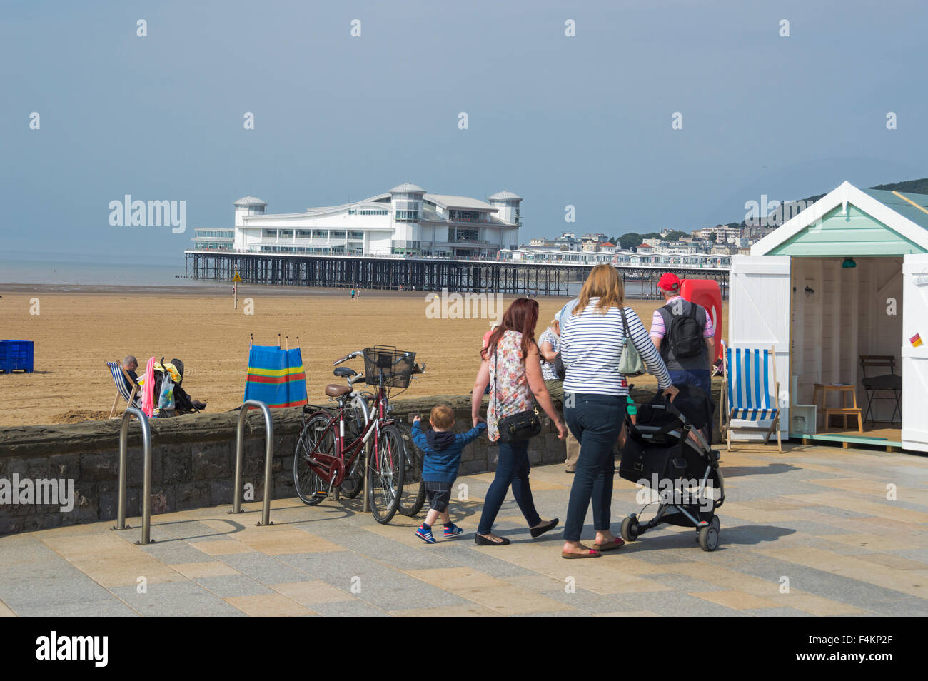 Promenade, Pier, Weston-Super-Mare, Beach; seafront; Somerset, England ...