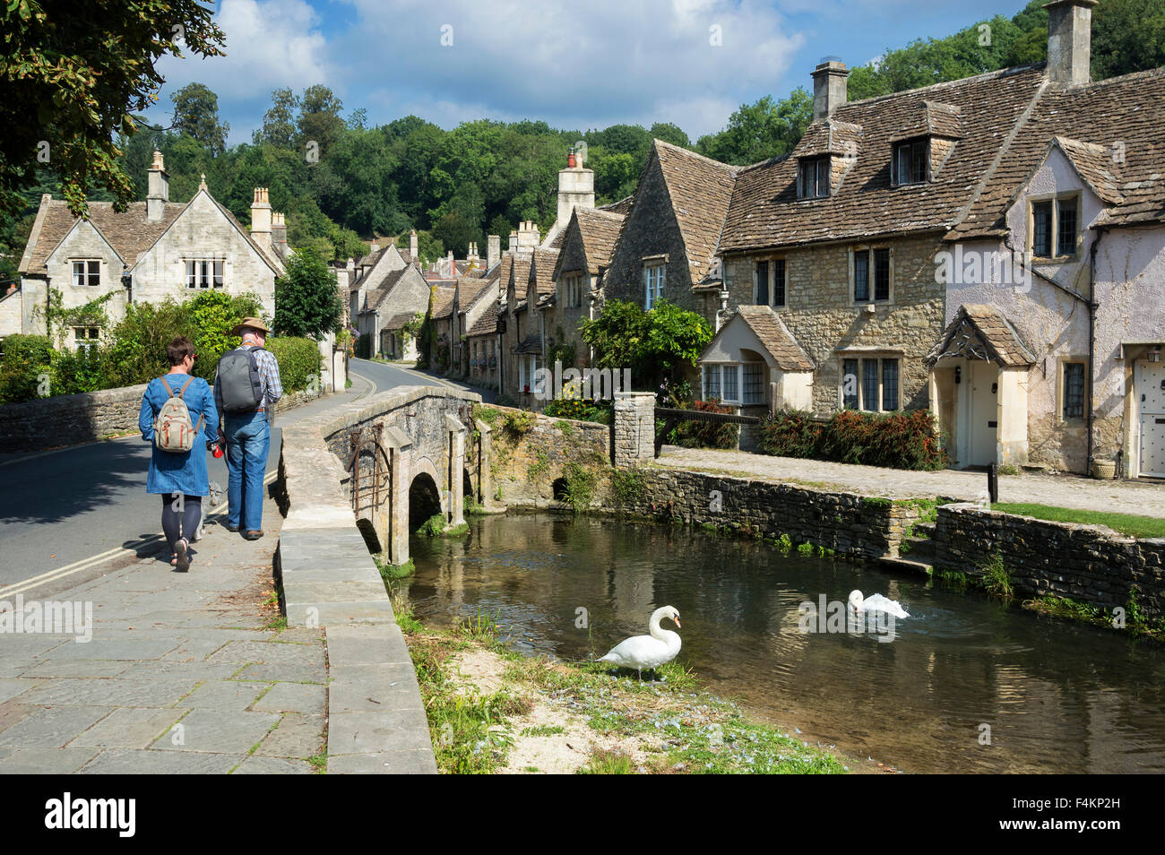 Castle Combe, Water Street, Wiltshire, England UK Stock Photo - Alamy