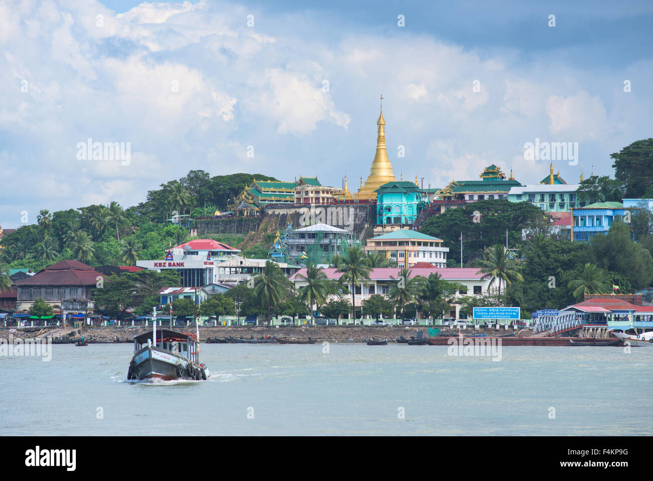 The waterfront of Myeik, a township in the Tanintharyi Region, Southern ...