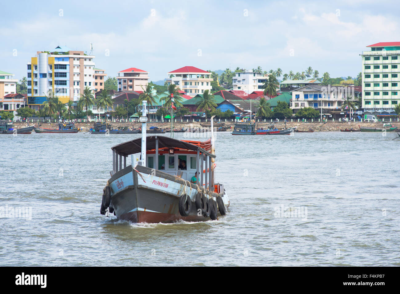 The waterfront of Myeik, a township in the Tanintharyi Region, Southern ...
