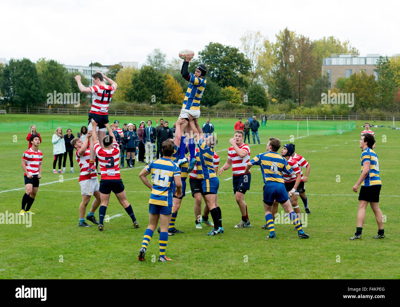 University sport - men`s Rugby Union at Warwick University, UK Stock ...