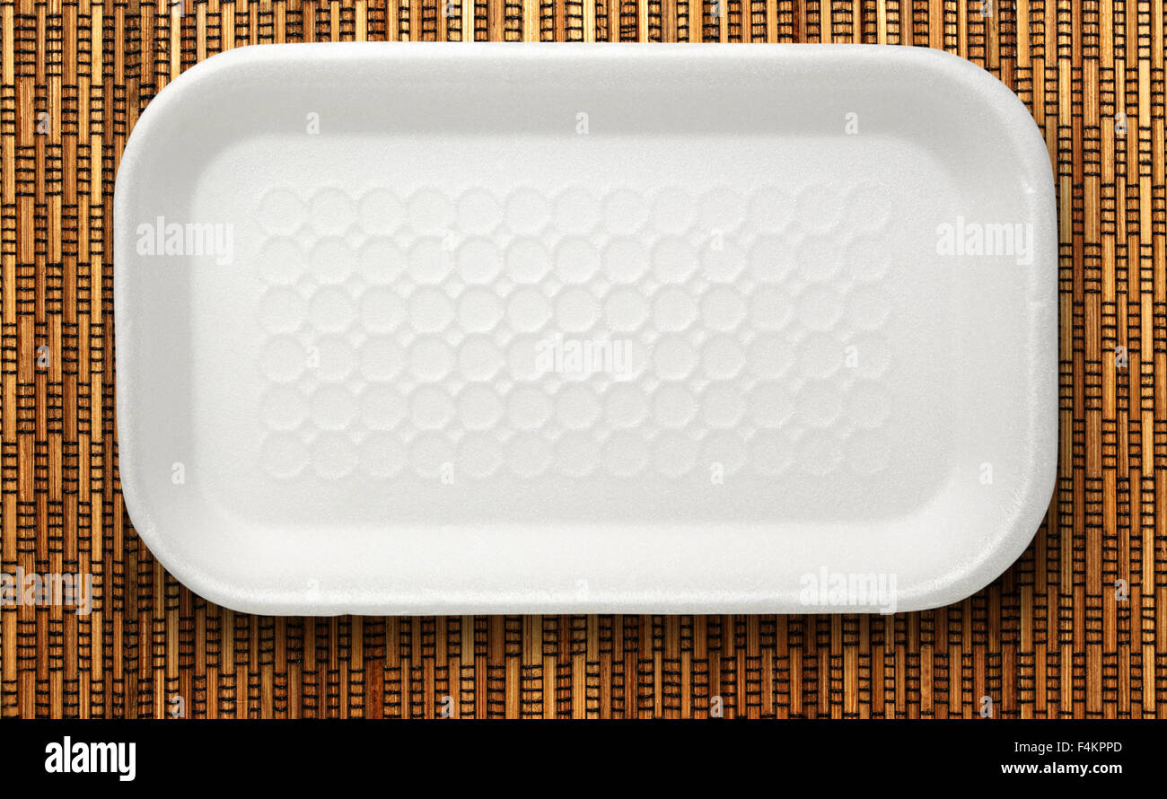 Empty clean white plastic food container closeup Stock Photo - Alamy