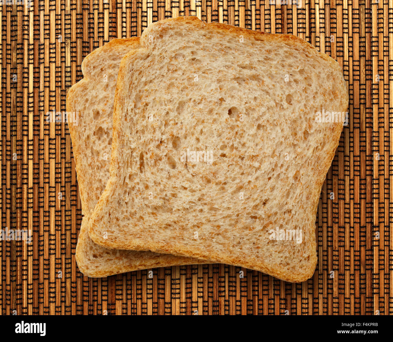 Two bread slices on the textured background Stock Photo - Alamy