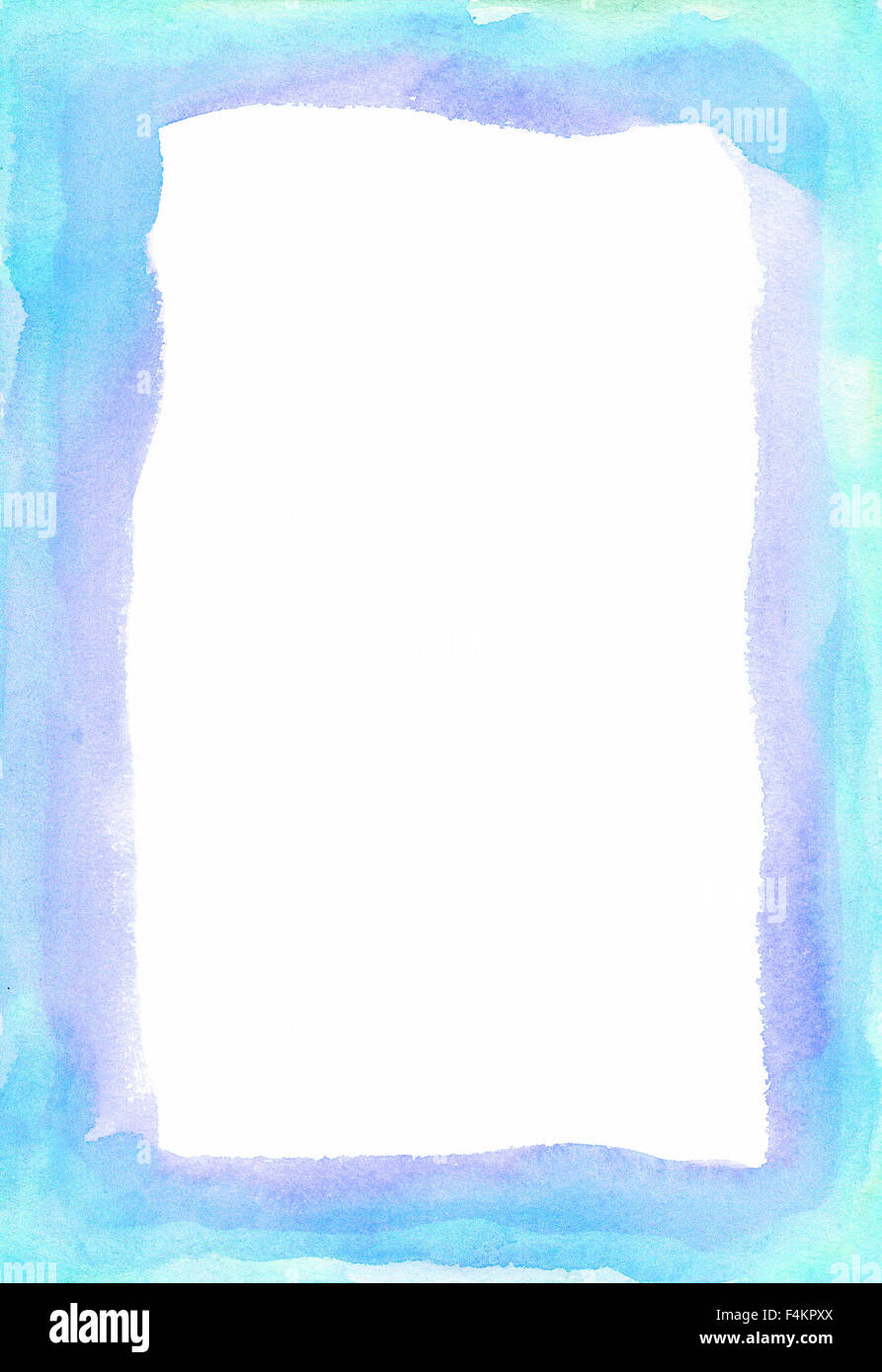 Blue watercolor frame hi-res stock photography and images - Alamy