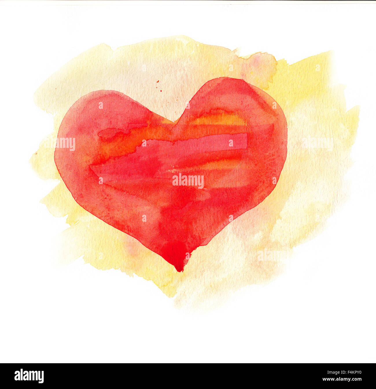Heart watercolor painting hi-res stock photography and images - Alamy