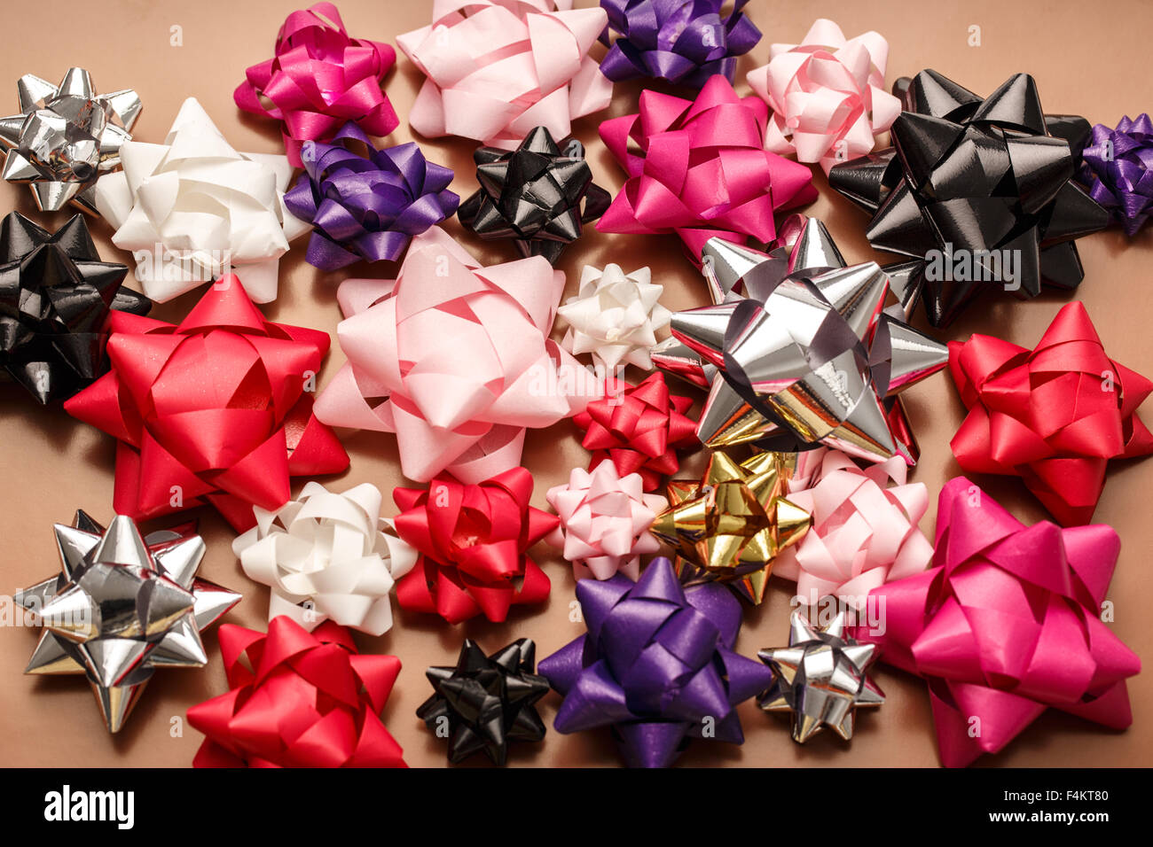 Colorful set of decorative bows as background Stock Photo - Alamy