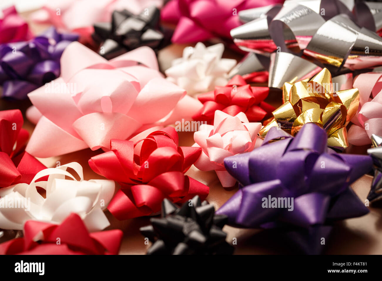 Colorful set of decorative bows as background Stock Photo - Alamy