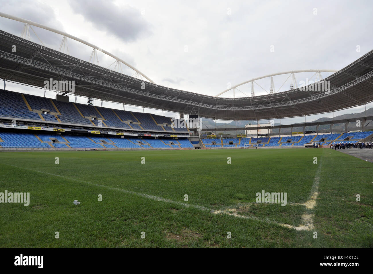 Rio de Janeiro, Brazil. 6th Oct, 2015. A view of the Olympic stadium in ...