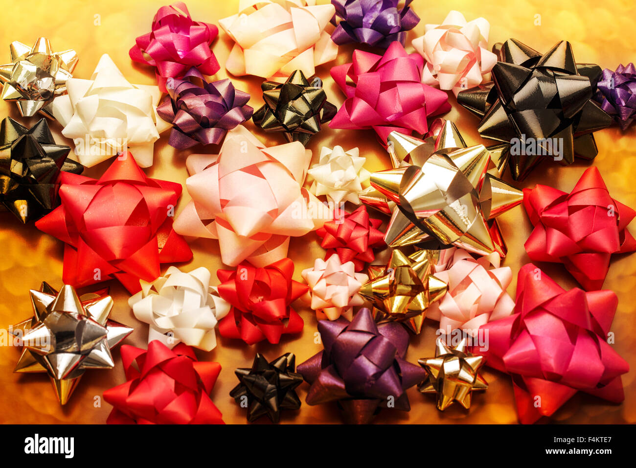 Colorful set of decorative bows as background Stock Photo - Alamy