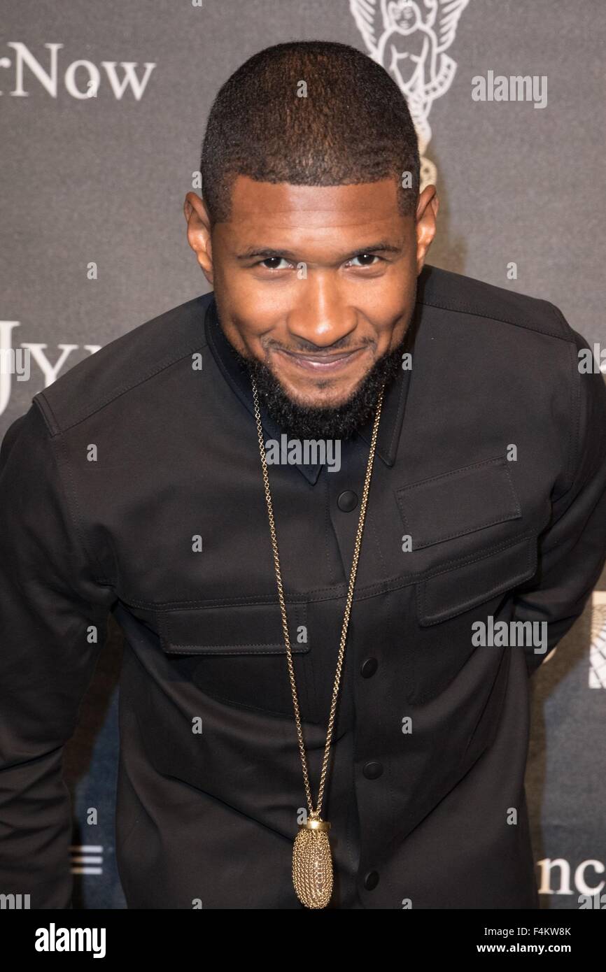 New York, NY, USA. 19th Oct, 2015. Usher at arrivals for Gabrielle's ...