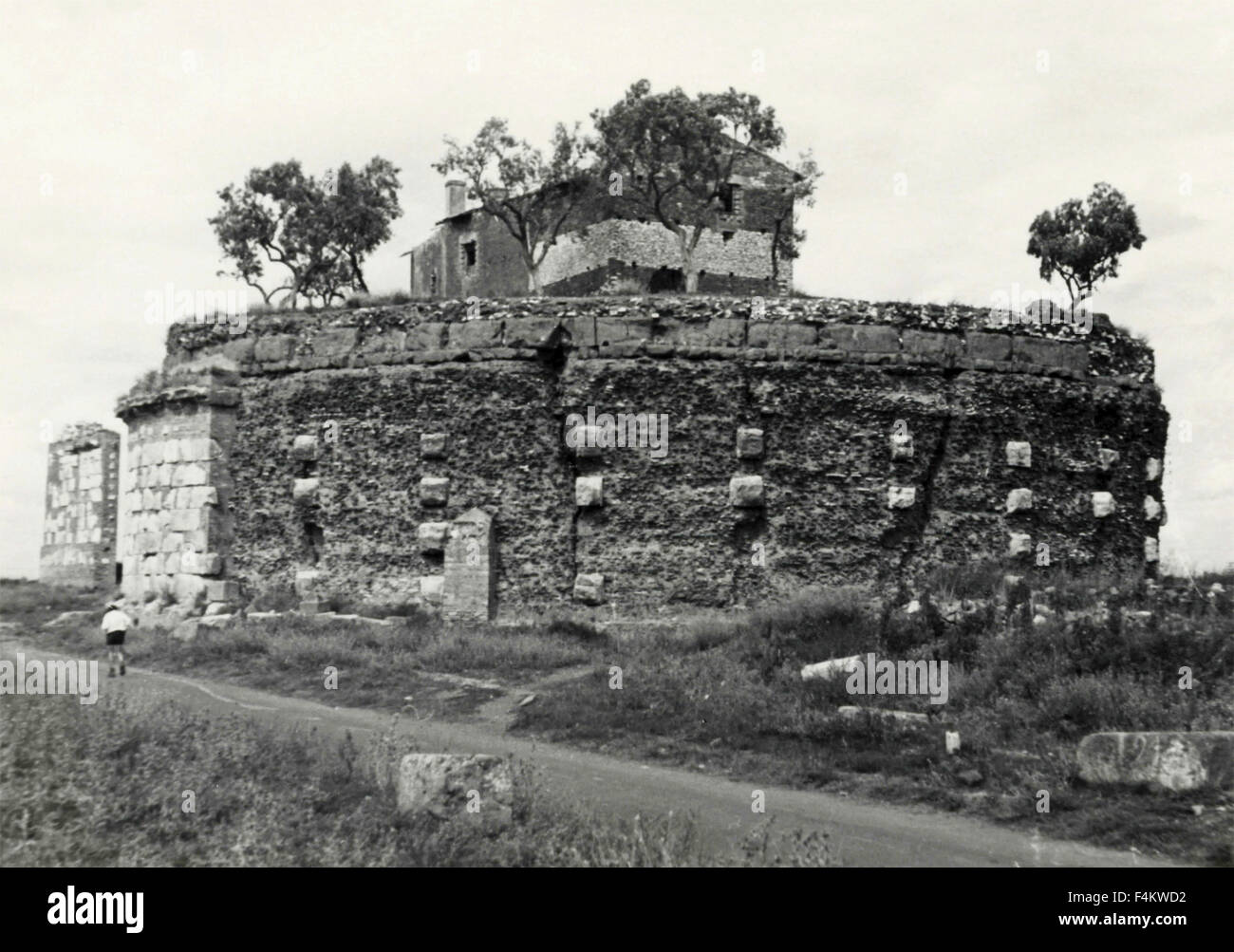 Remains of ancient Roman construction, Italy Stock Photo - Alamy