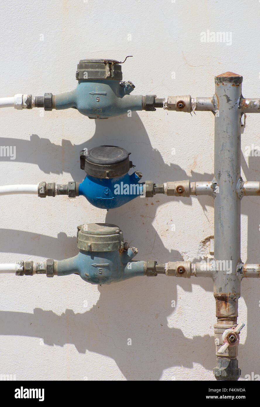 Water meter system on the street Stock Photo - Alamy