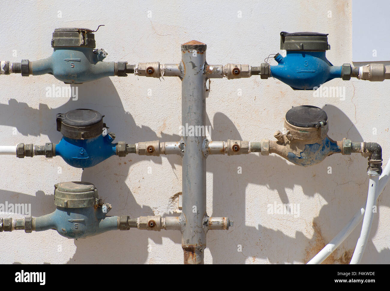 Water meter system on the street Stock Photo - Alamy