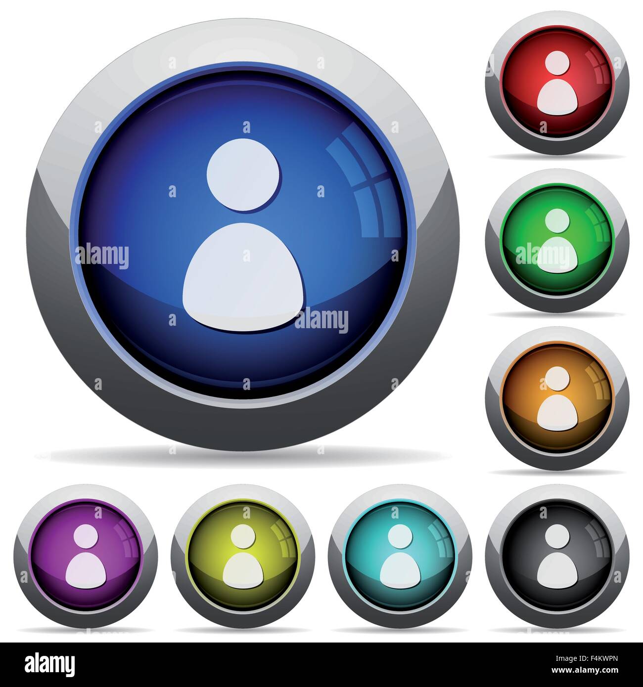 User profile icon shiny glossy Stock Vector Images - Alamy