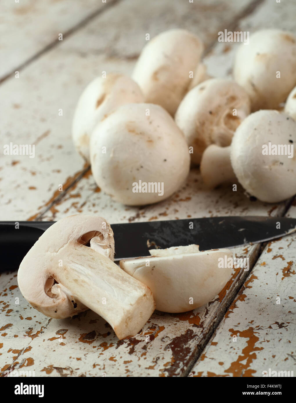 Button edible common white field mushroom hi-res stock photography and ...