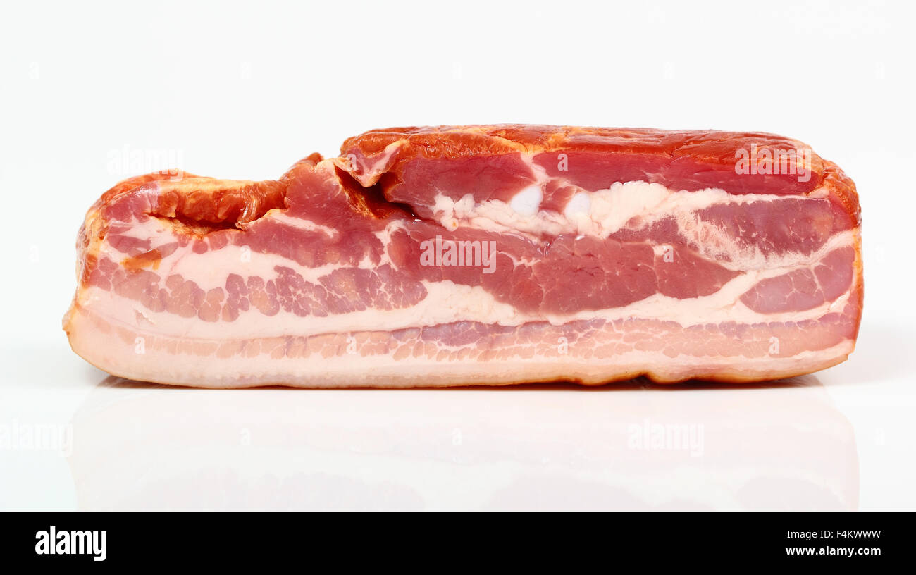 Smoked Bacon Block Stock Photo - Alamy