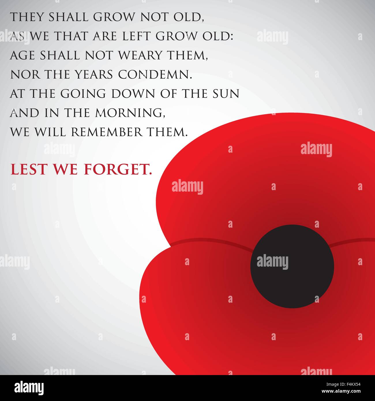 Remembrance Day card in vector format Stock Vector Image & Art - Alamy