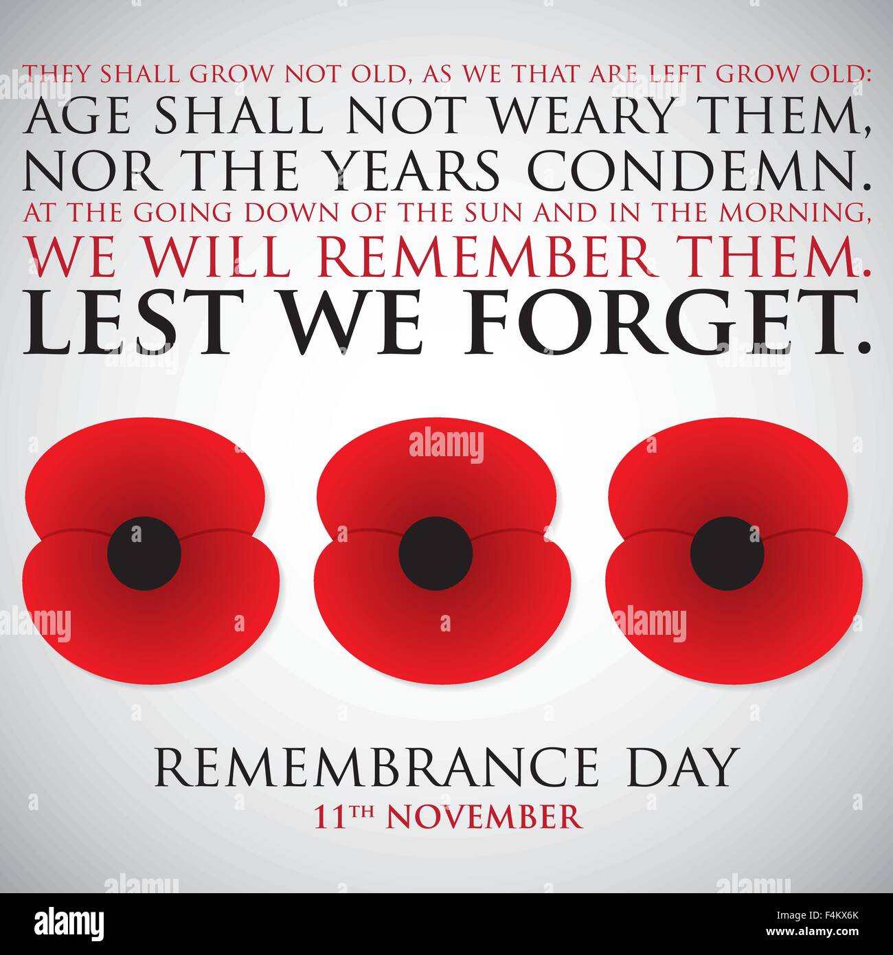 Remembrance Day card in vector format Stock Vector Image & Art - Alamy