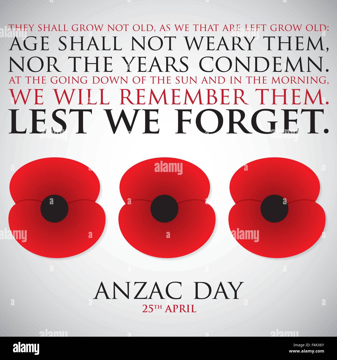 ANZAC (Australia New Zealand Army Corps) Day card in vector format ...