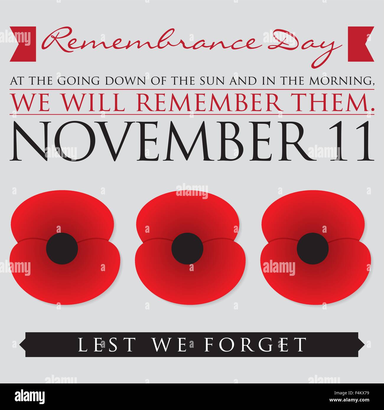 Remembrance Day card in vector format Stock Vector Image & Art - Alamy