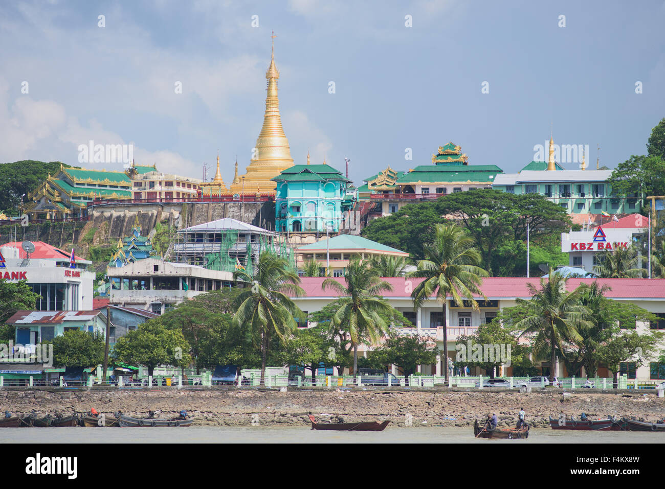 The waterfront of Myeik, a township in the Tanintharyi Region, Southern ...