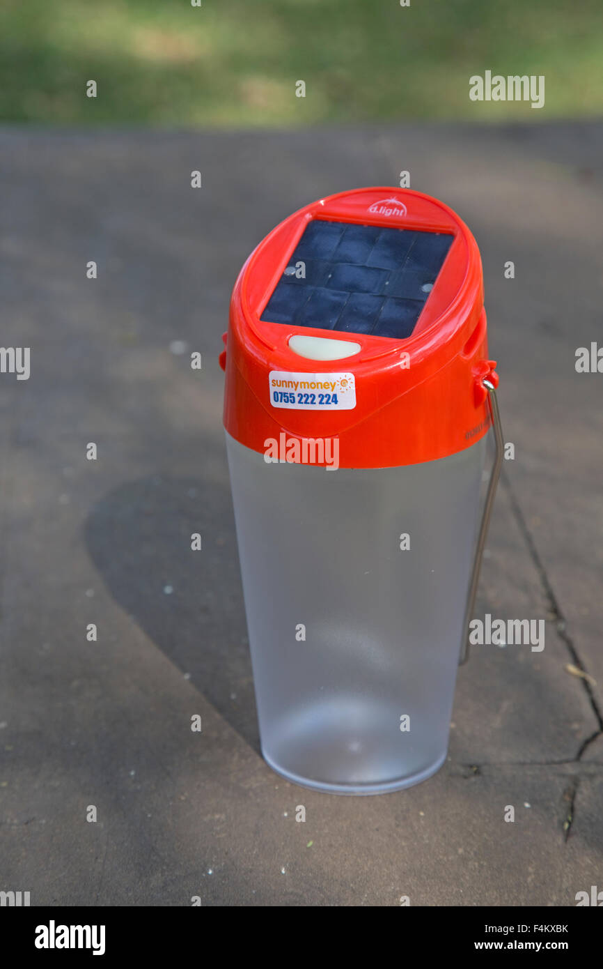 Low cost clean green solar powered S20 study D light Kenya Stock Photo ...
