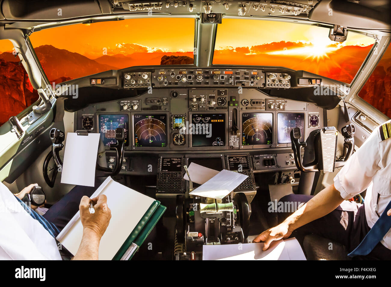 Inside Plane Cockpit