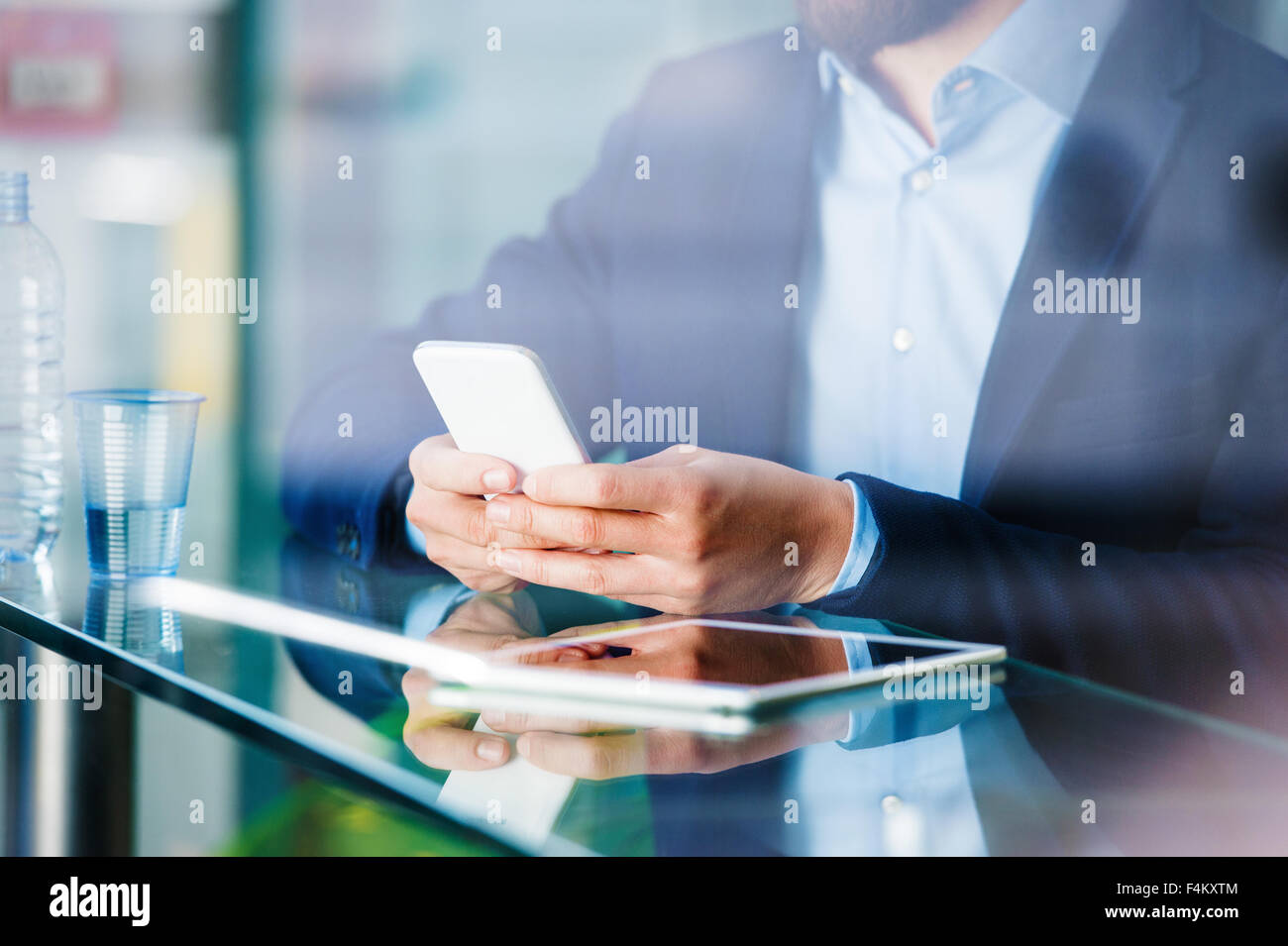 Man with smart phone Stock Photo - Alamy