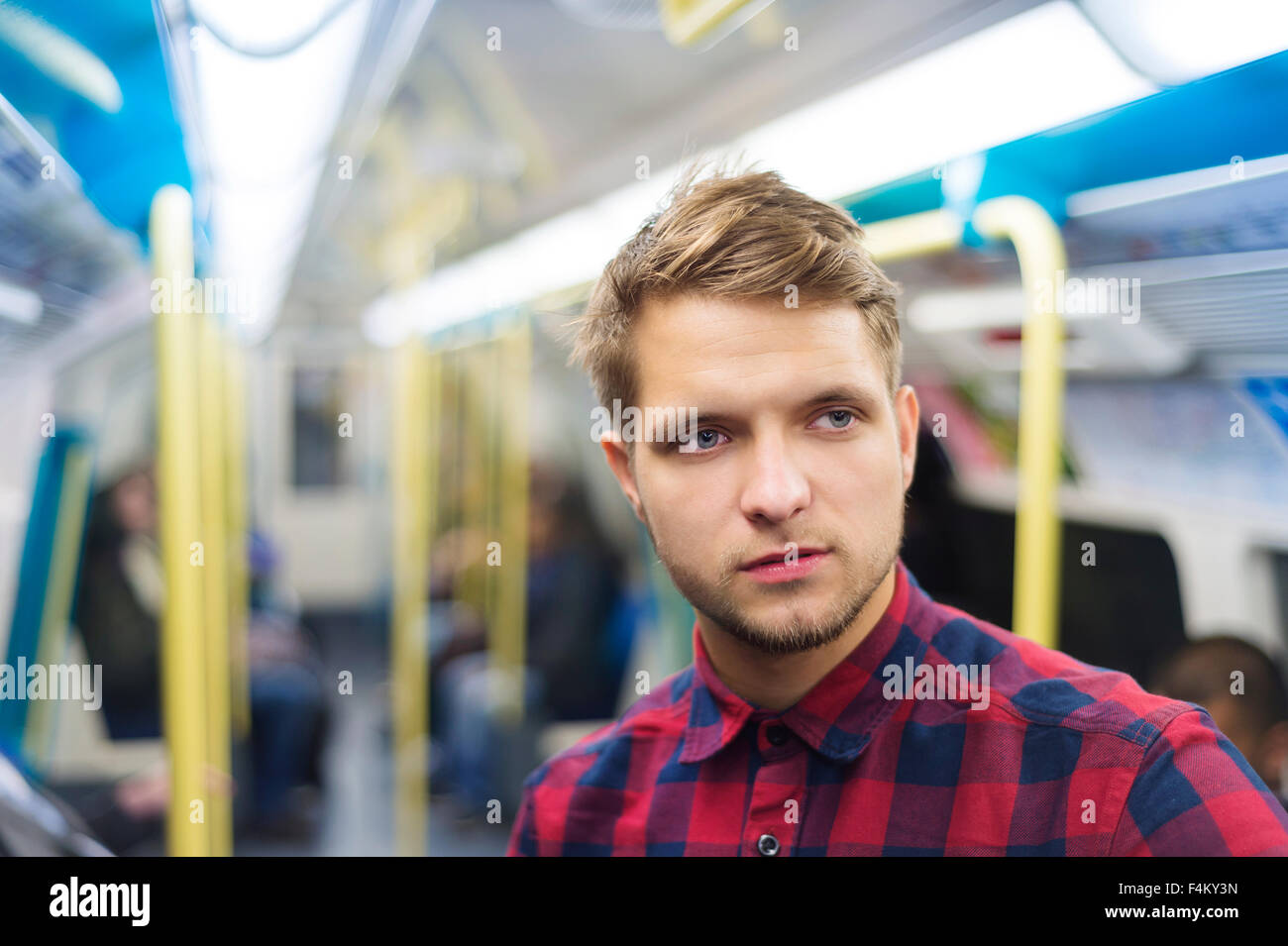 Student in subway Stock Photo - Alamy