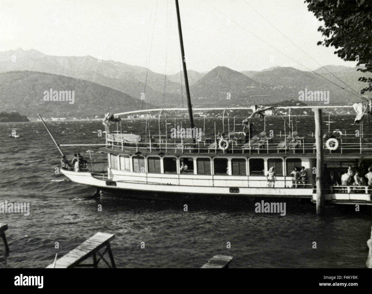 Boat on Lake Maggiore, Italy Stock Photo - Alamy