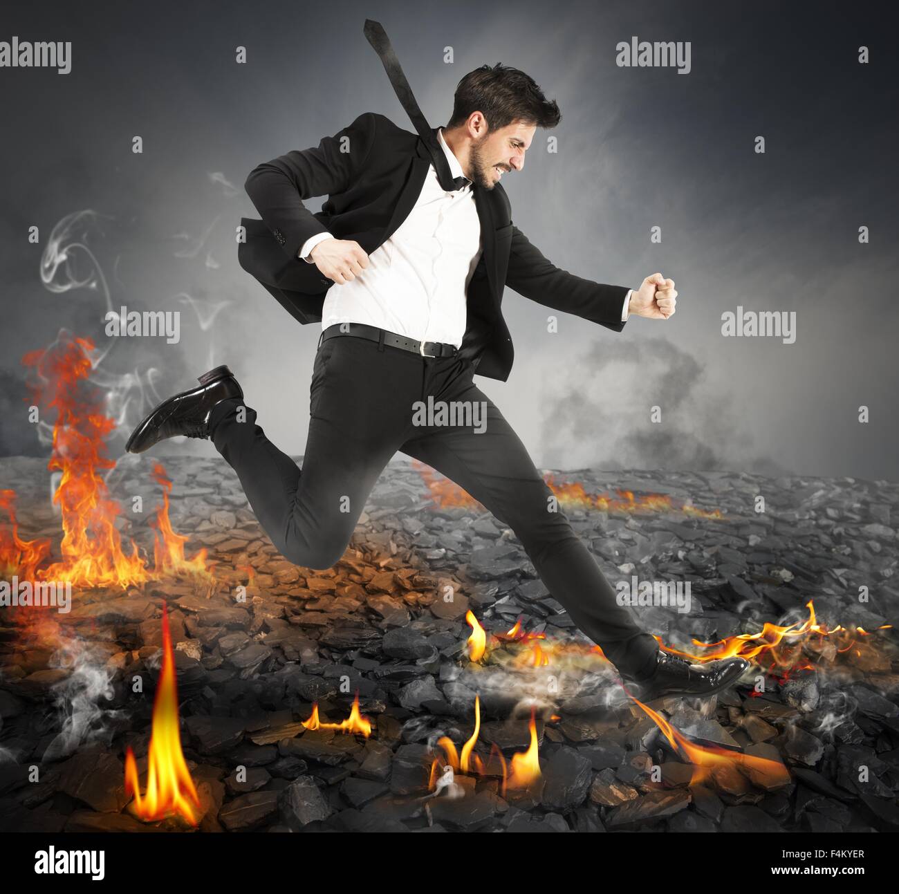 Running hot coals hi-res stock photography and images - Alamy