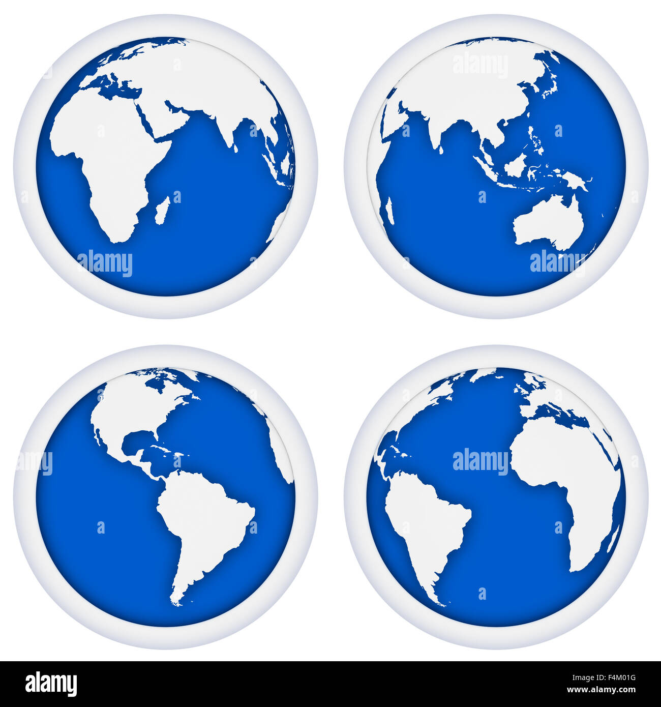 Blue abstract earth (isolated, done in 3d Stock Photo - Alamy