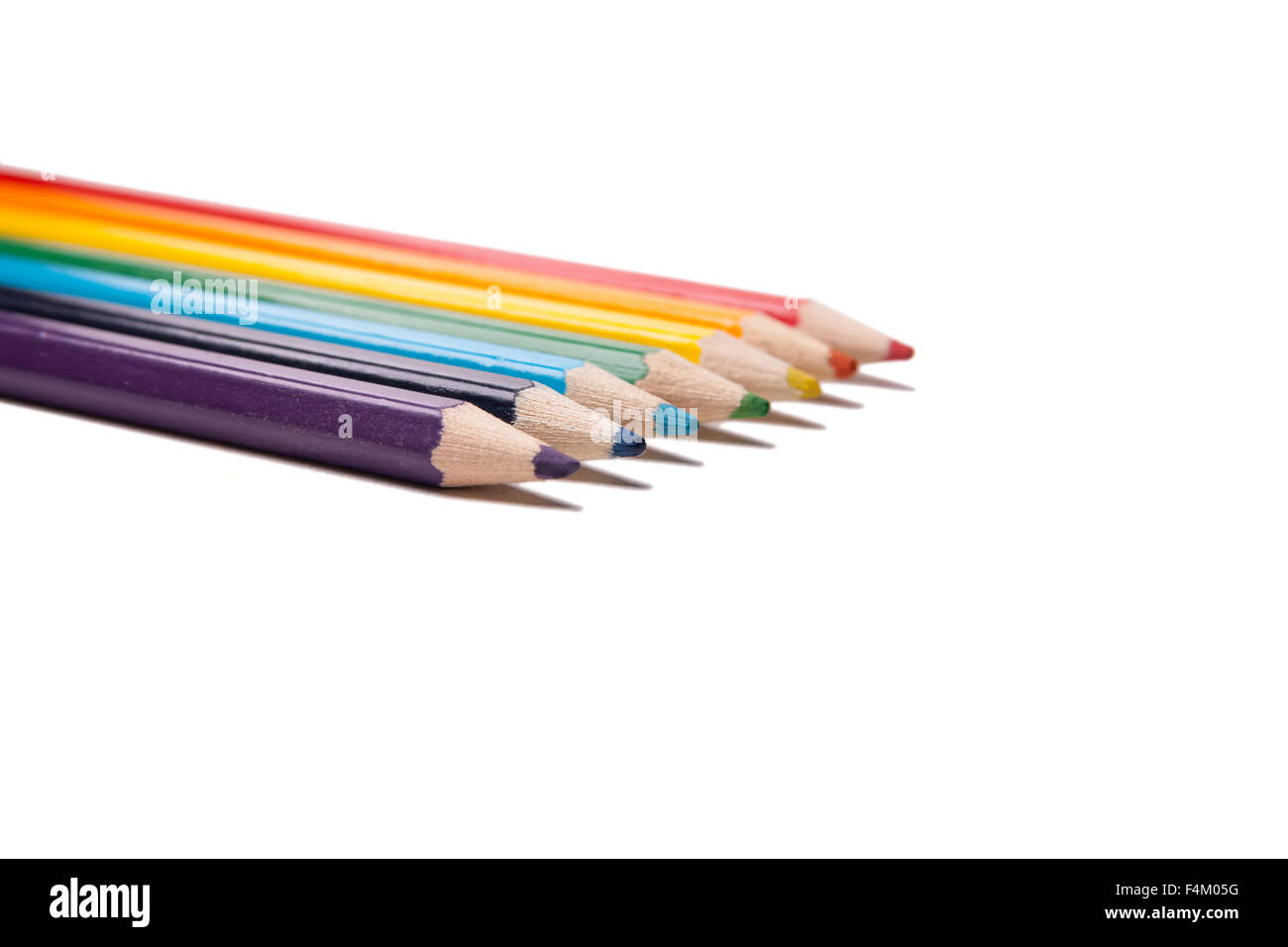 Colour pencils isolated on white background Stock Photo - Alamy