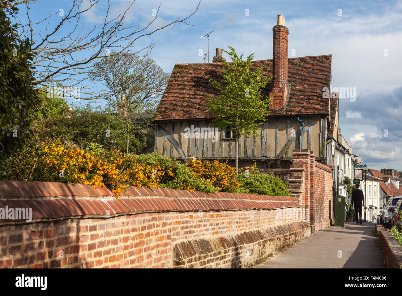 Historic wall and house on the Stock Photo - Alamy