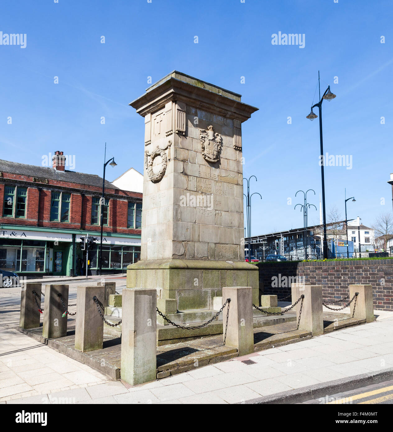 The War Memorial at Burslem Stoke on Trent Staffordshire England UK ...