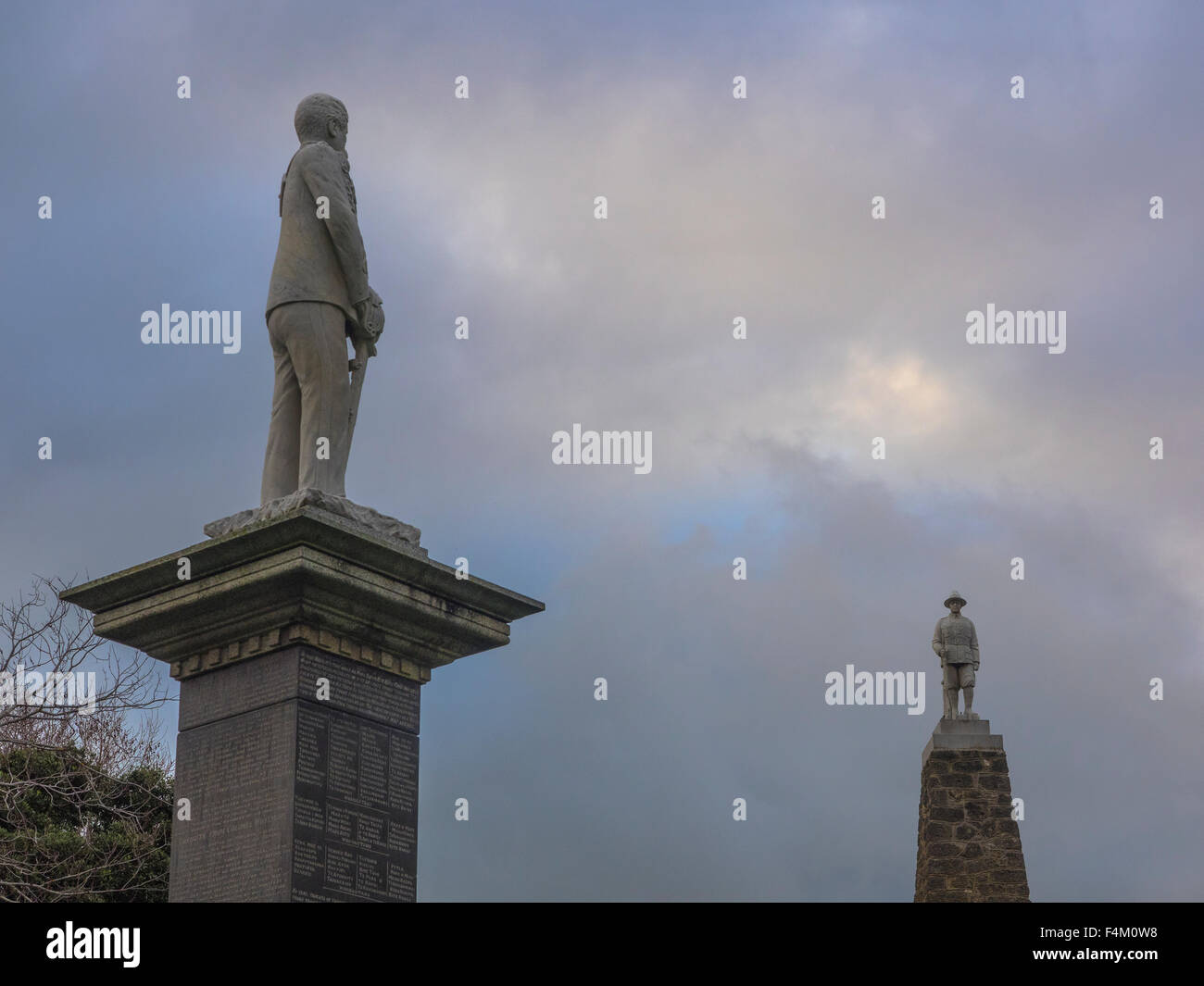 Memorial Statue, Pakaitore, Whanganui, New Zealand Stock Photo - Alamy