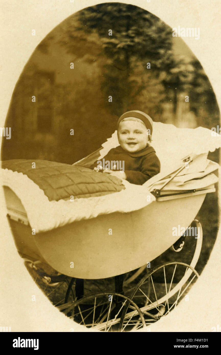 Baby in a pram, Denmark Stock Photo - Alamy