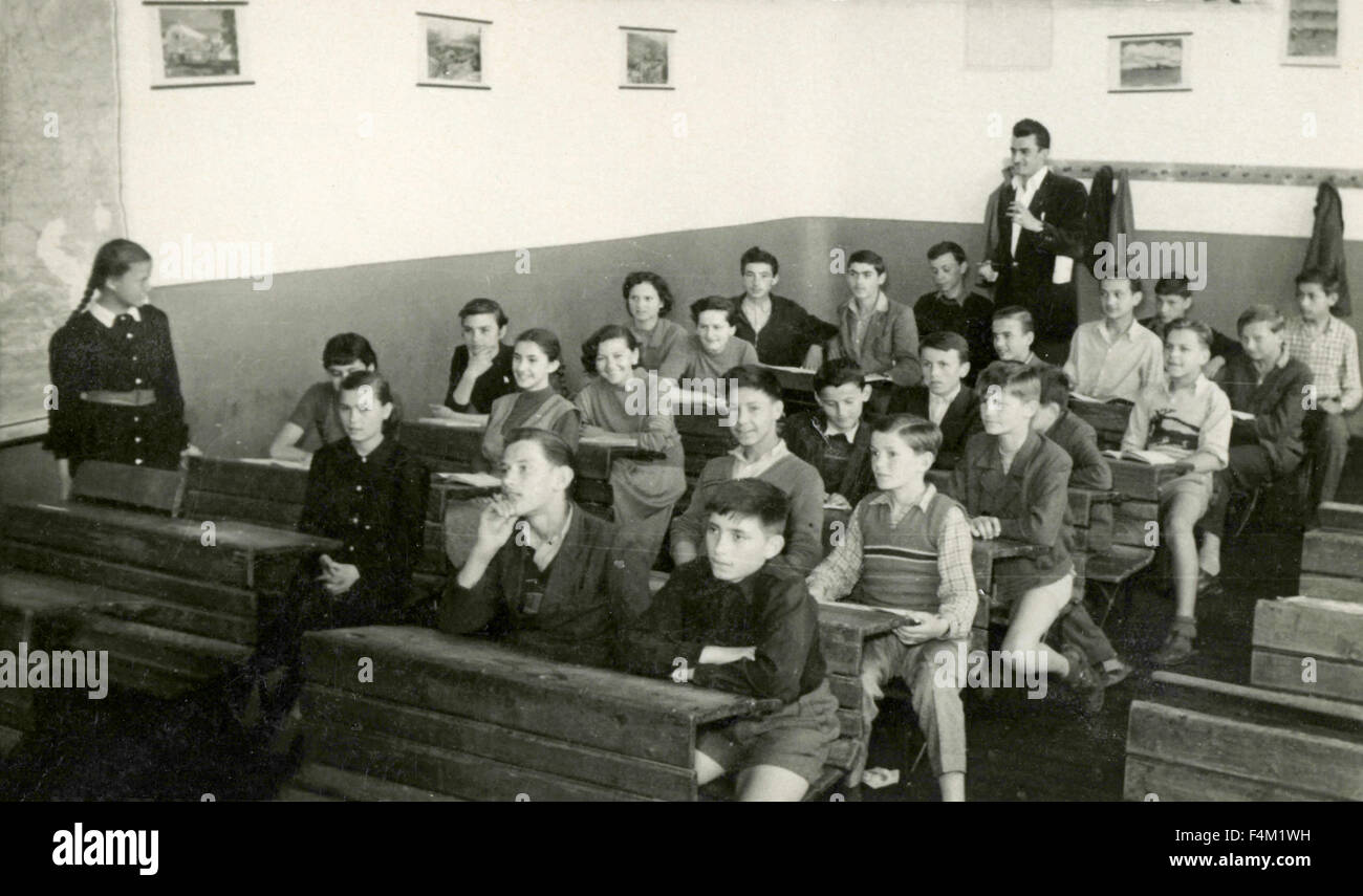 Children in class, Italy Stock Photo - Alamy
