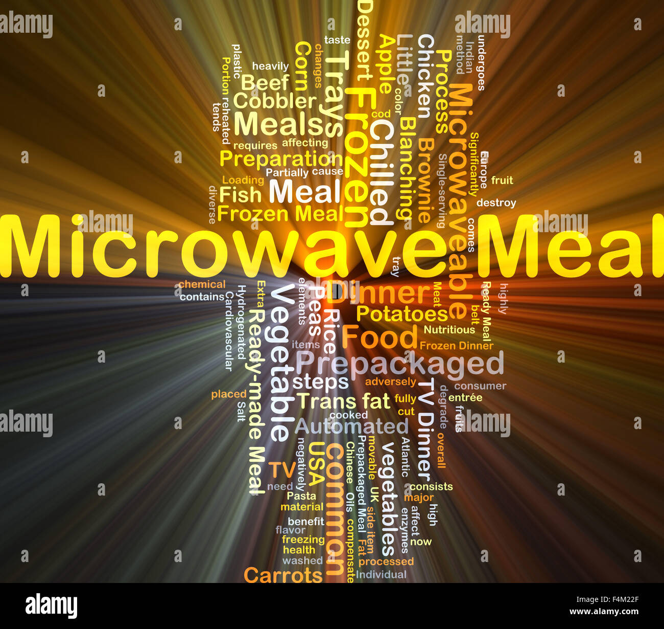 Background concept wordcloud illustration of microwave meal glowing ...