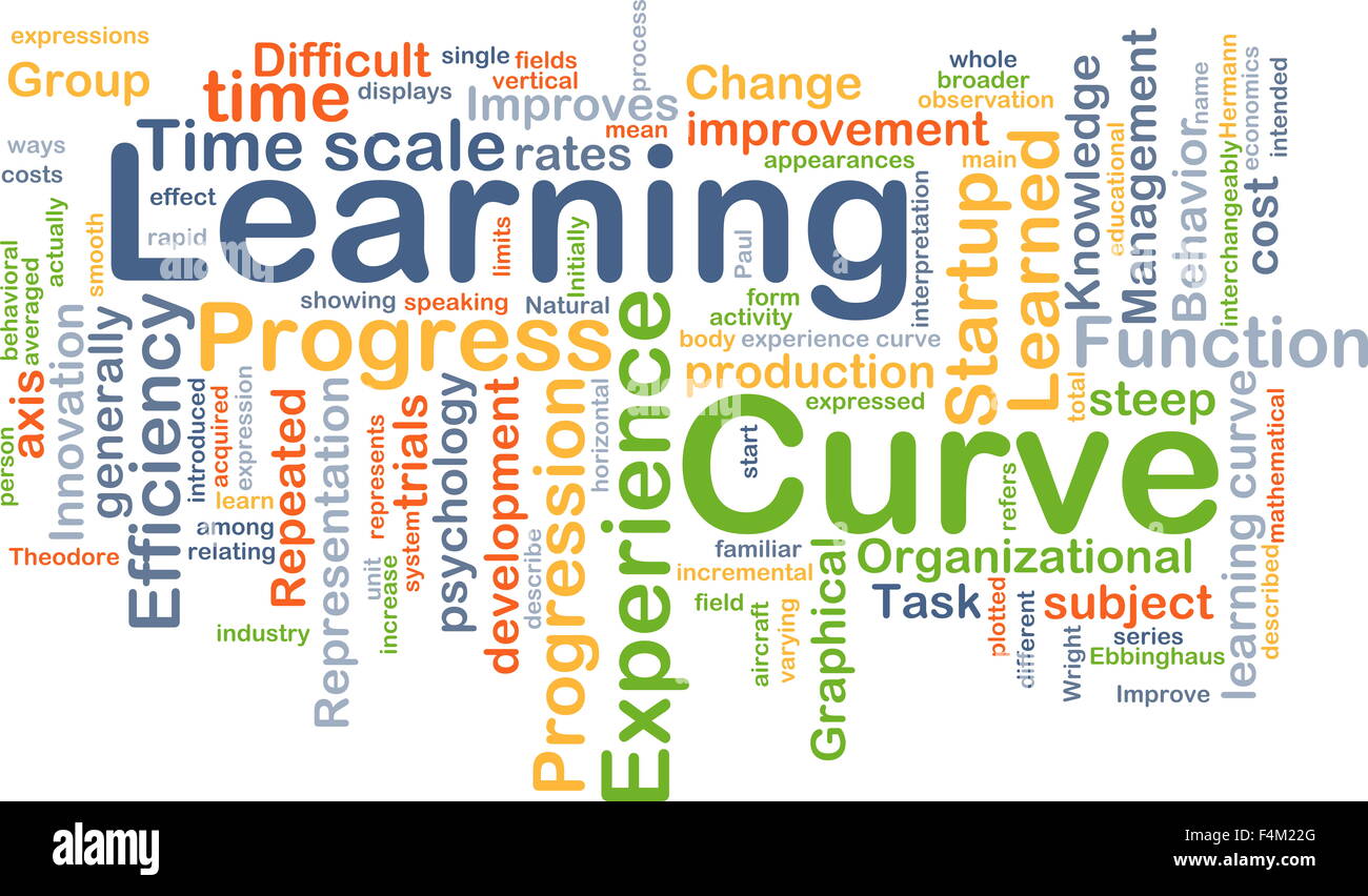 Background concept wordcloud illustration of learning curve Stock Photo ...