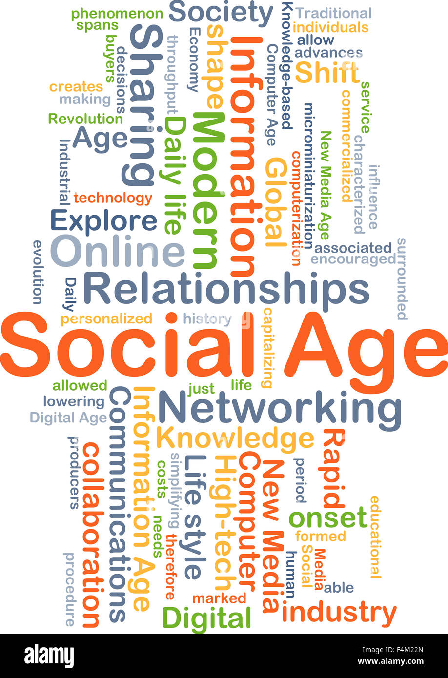 Background concept wordcloud illustration of social age Stock Photo - Alamy