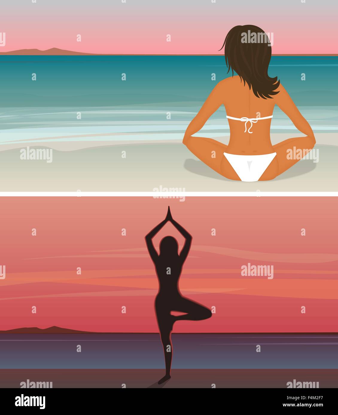 People and beach Stock Vector Images - Alamy