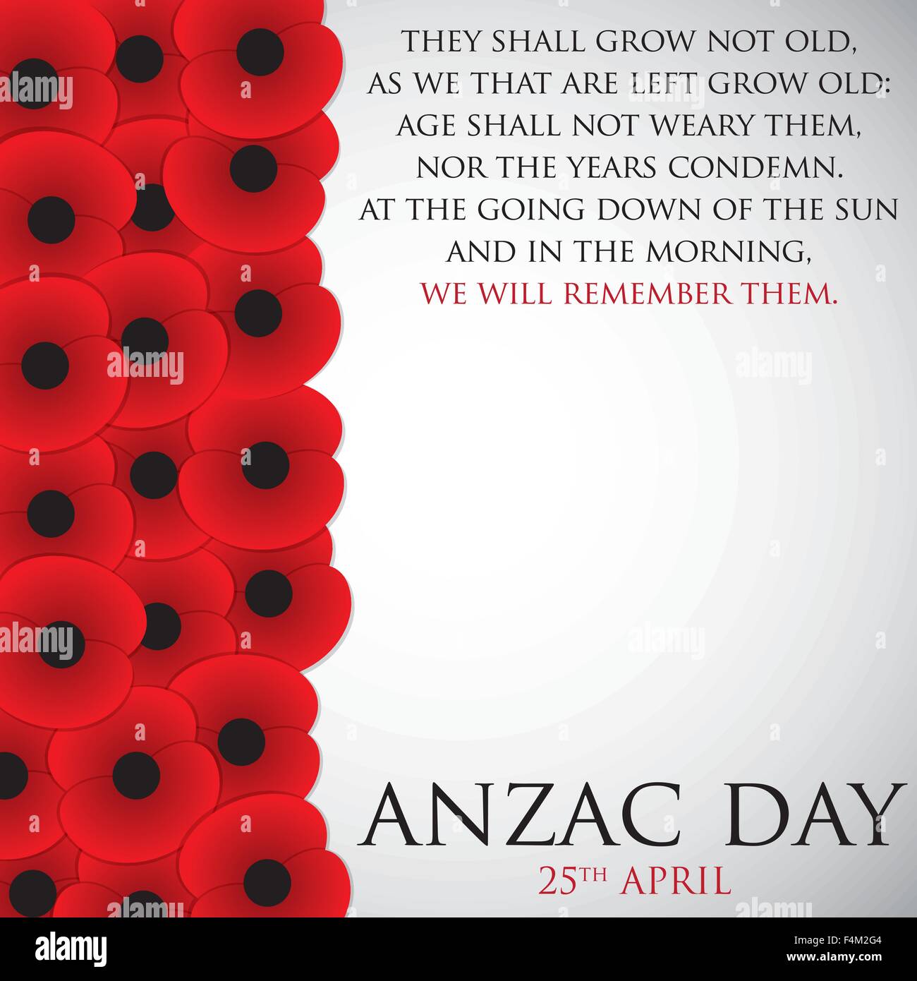 ANZAC (Australia New Zealand Army Corps) Day card in vector format ...