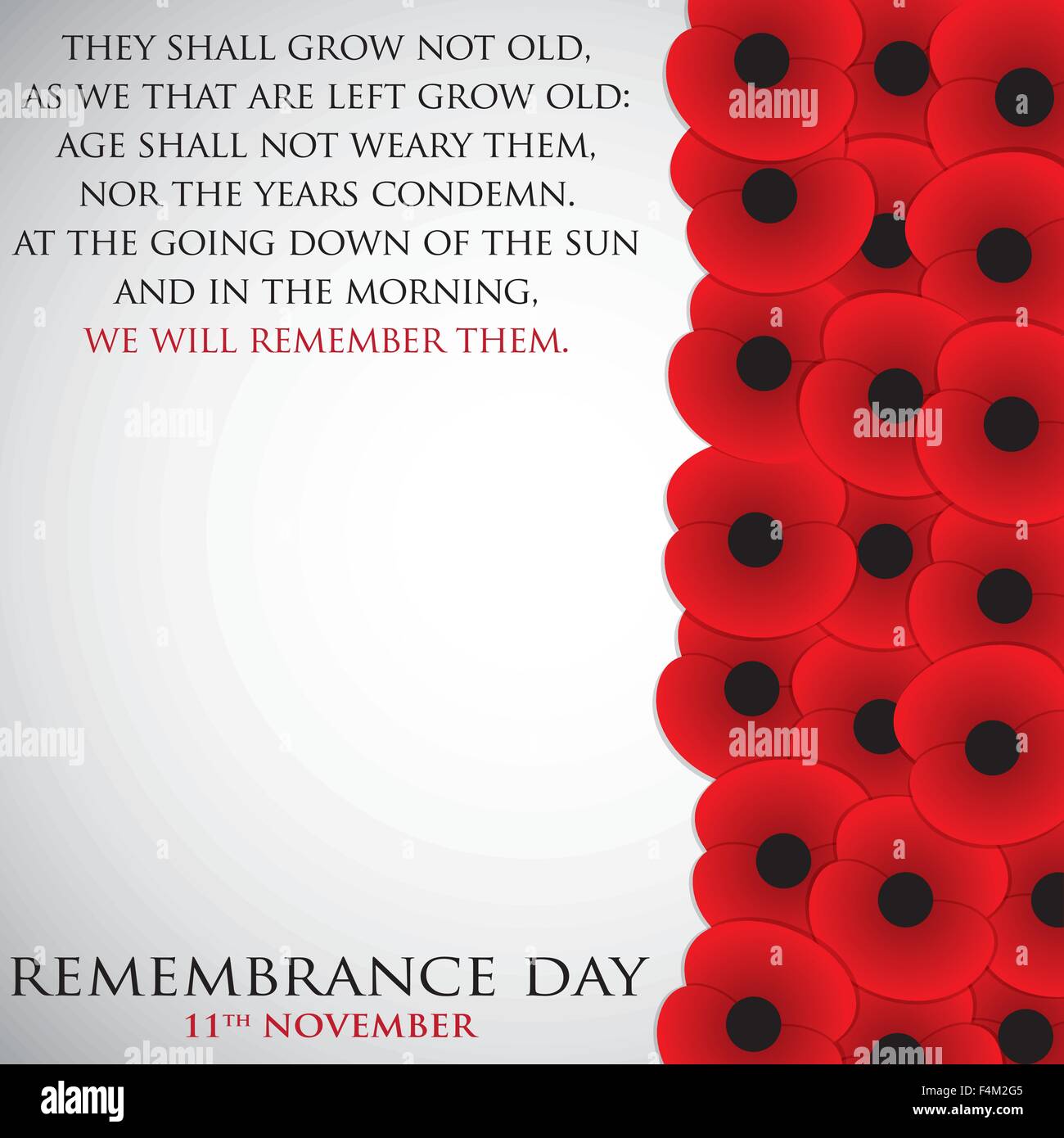 Remembrance Day card in vector format Stock Vector Image & Art - Alamy