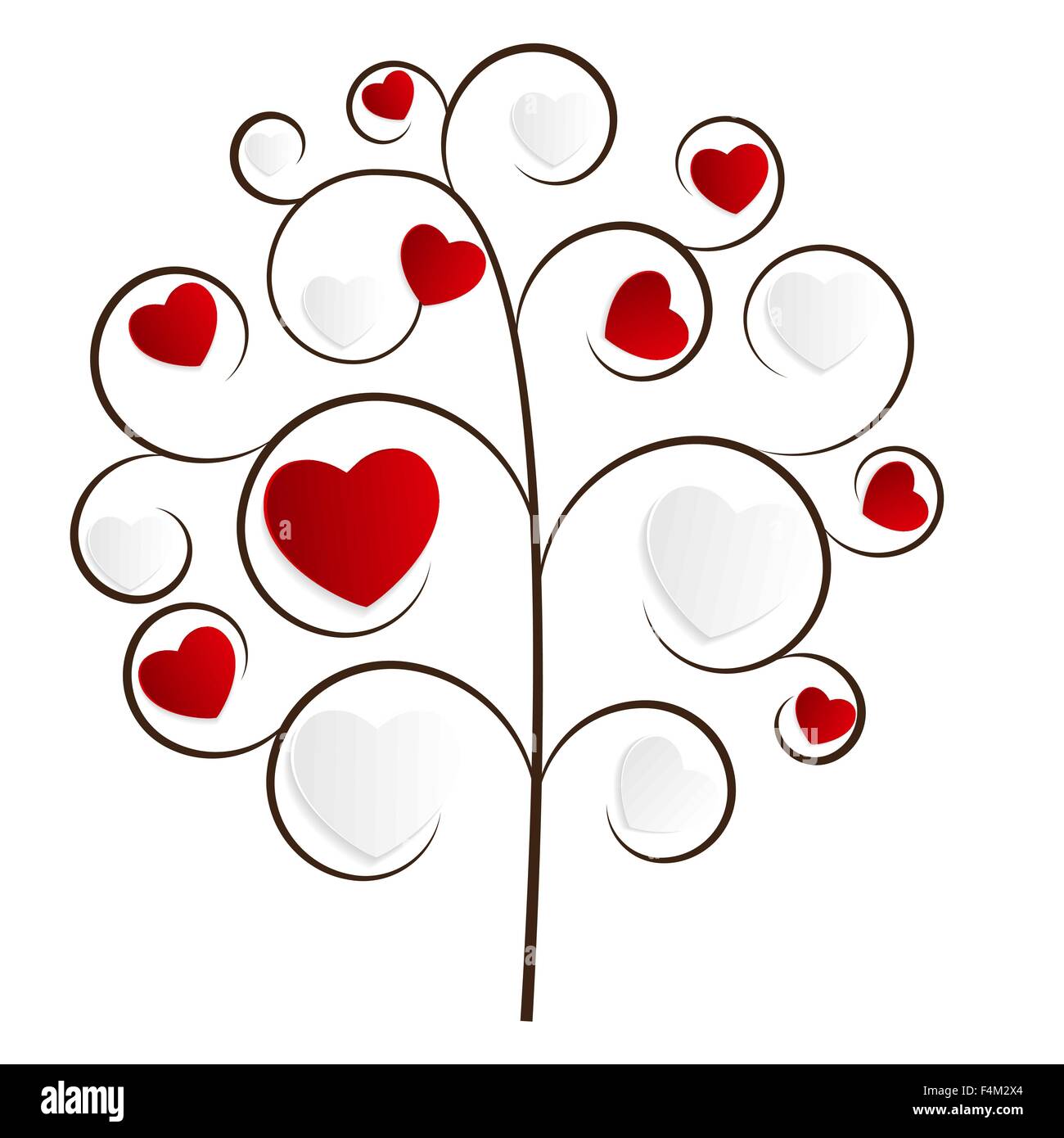 Beautuful Heart Tree Vector Illustration Stock Vector Image & Art - Alamy