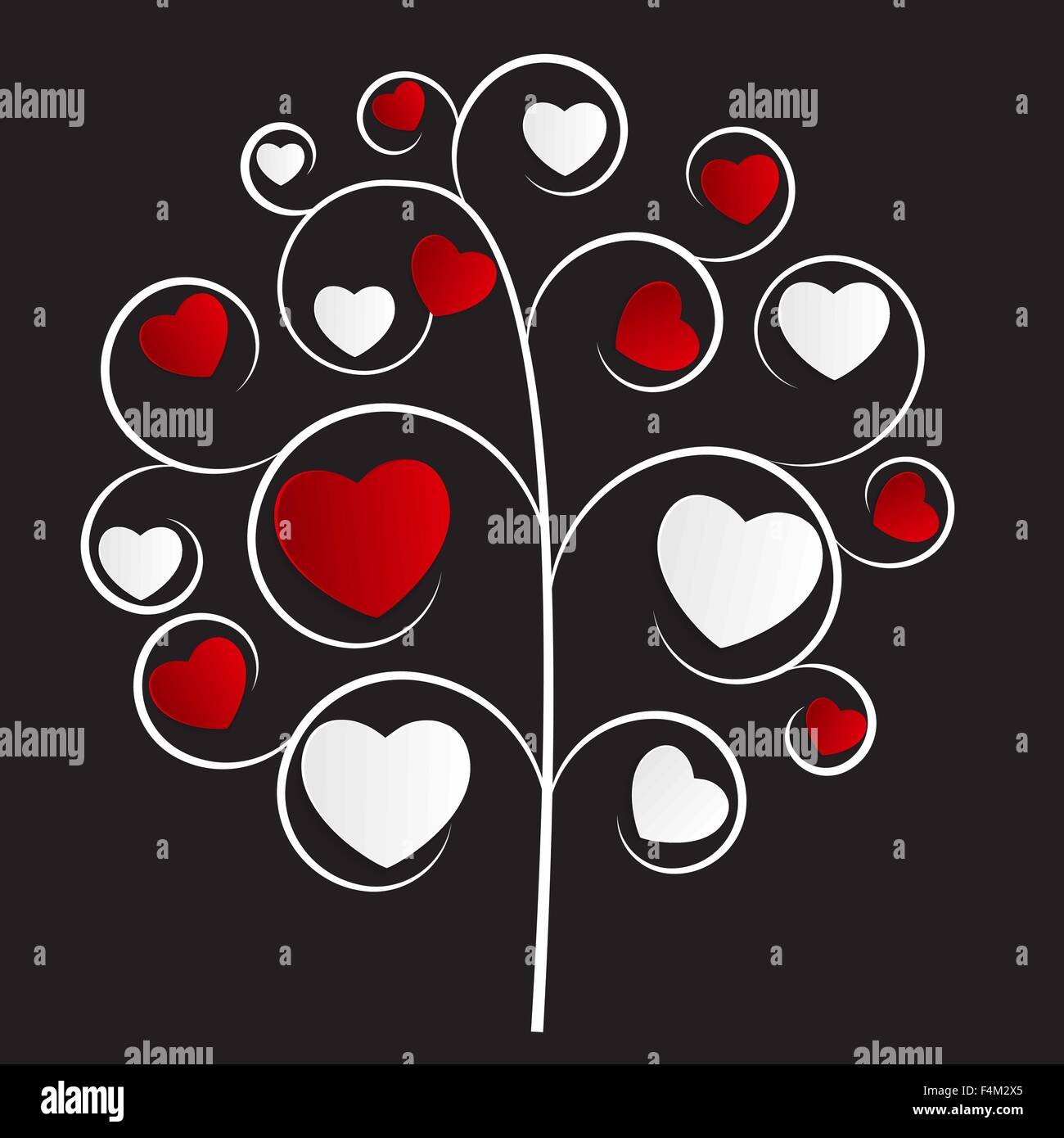 Beautuful Heart Tree Vector Illustration Stock Vector Image & Art - Alamy
