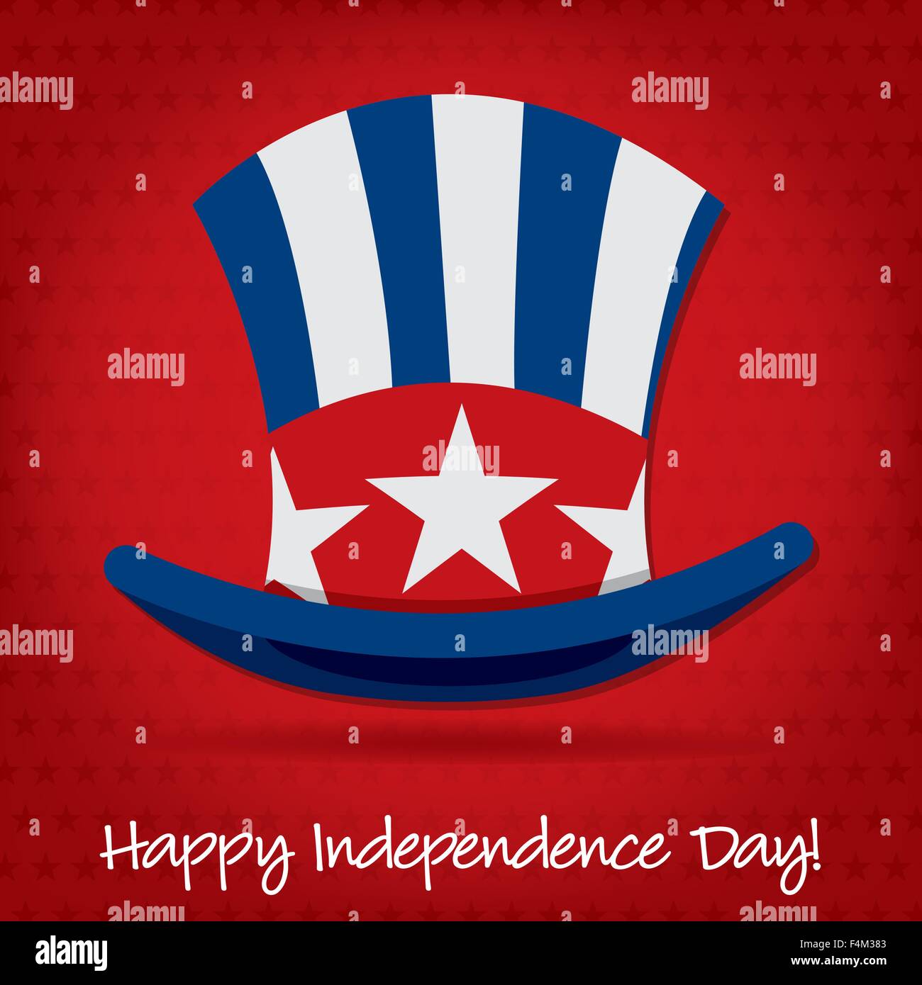 Patriotic Uncle Sam hat 4th of July card in vector format Stock Vector ...