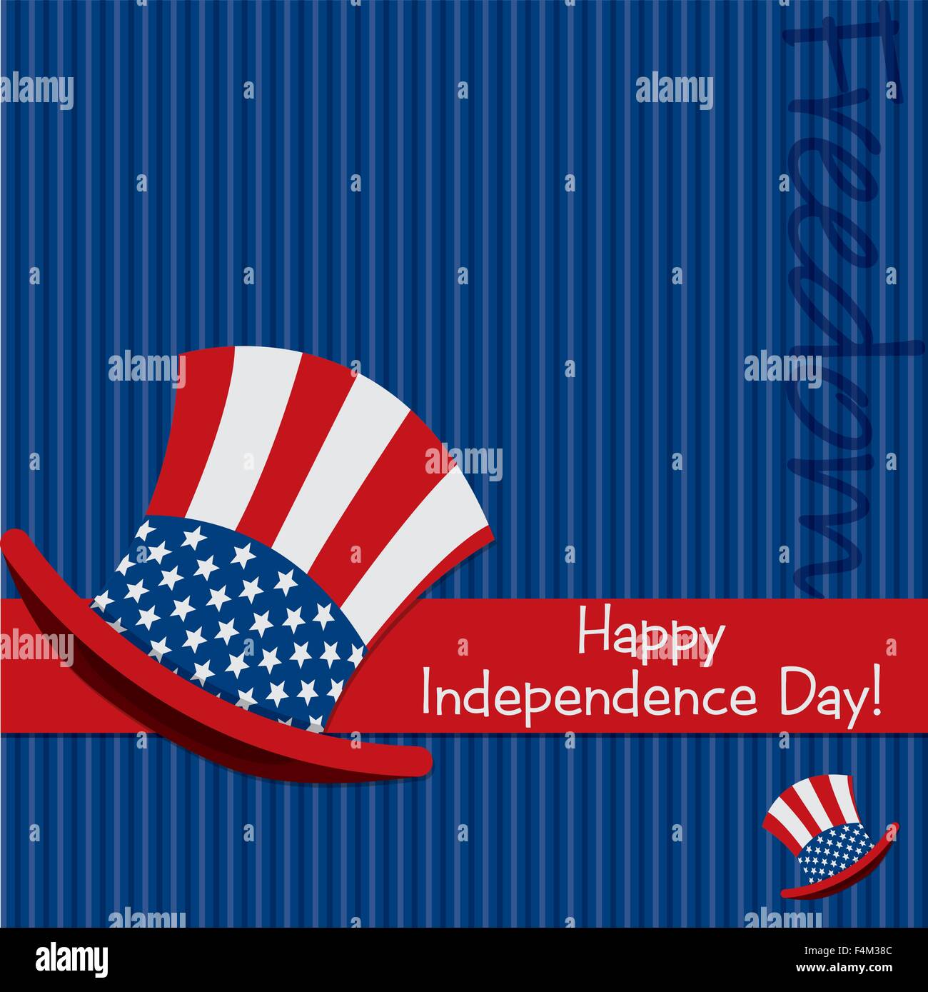 Patriotic Uncle Sam hat 4th of July card in vector format Stock Vector ...
